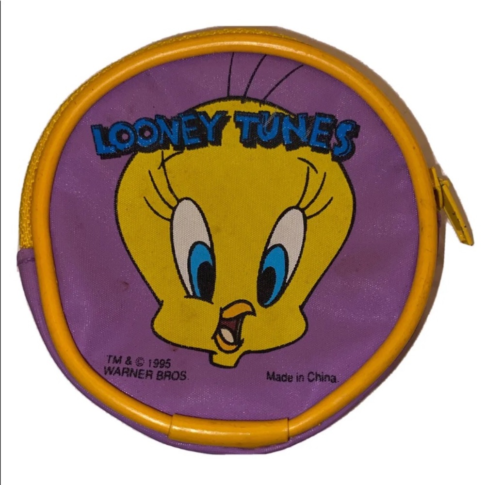 Vintage 1995 Looney Tunes Change Bag Small Change Pou… - Gem